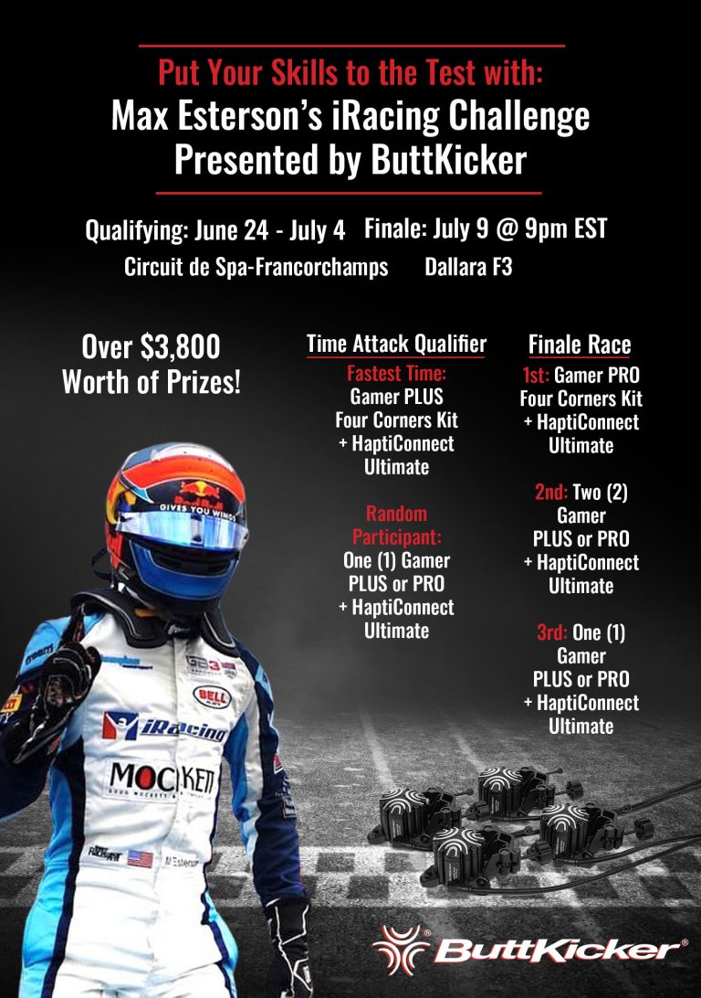 Max Esterson’s iRacing Challenge Presented by ButtKicker - iRacing.com ...