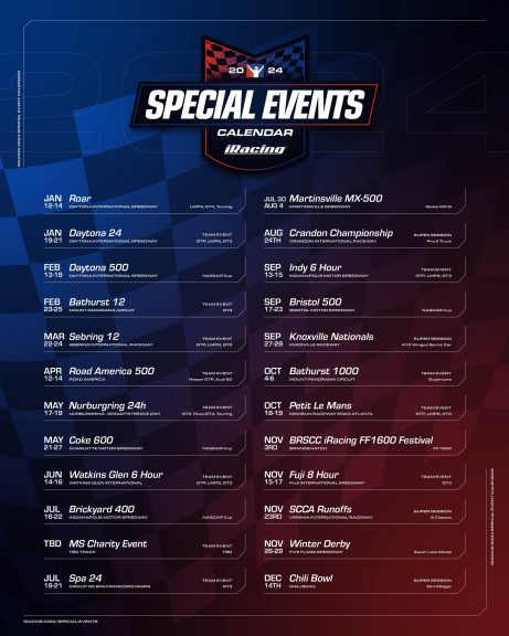 2024 iRacing Special Events Calendar Released - iRacing.com | iRacing.com Motorsport Simulations