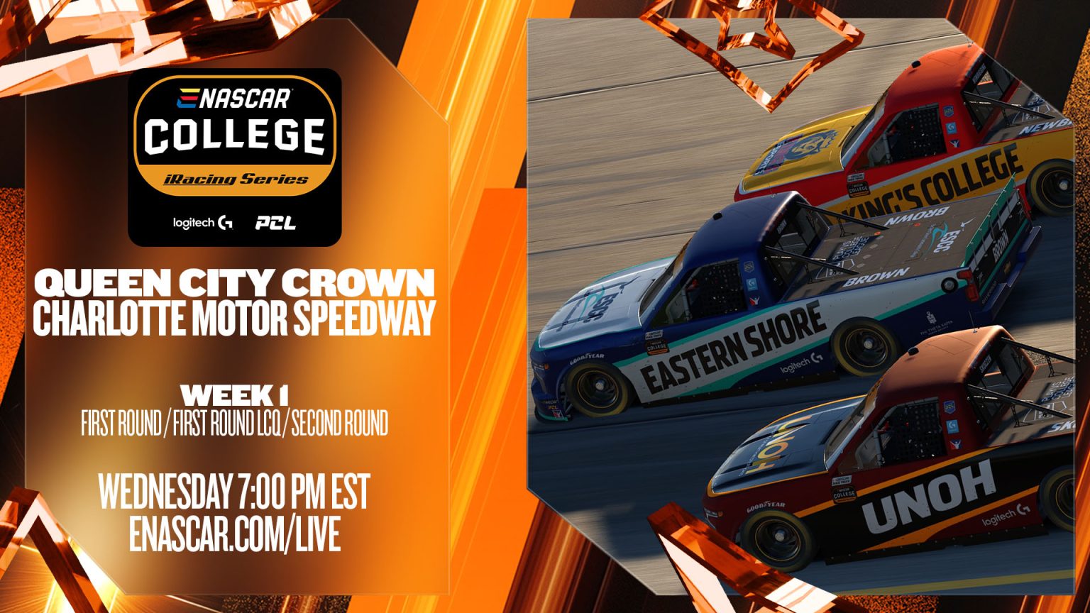 2025-26 eNASCAR College iRacing Series | Queen City Crown | Week 1 ...
